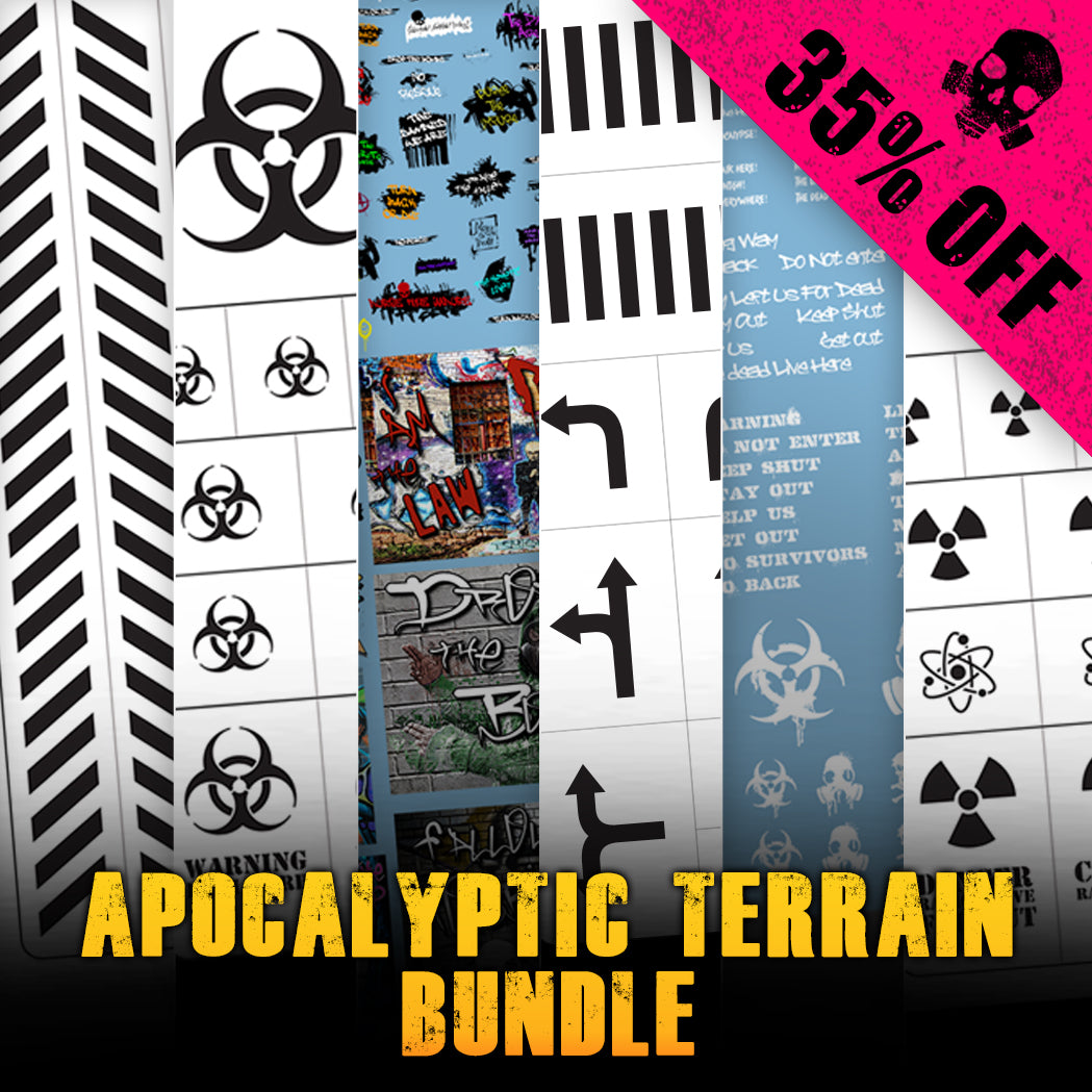 Apocalyptic Terrain Bundle - Fallout Hobbies - Stencils and Decals