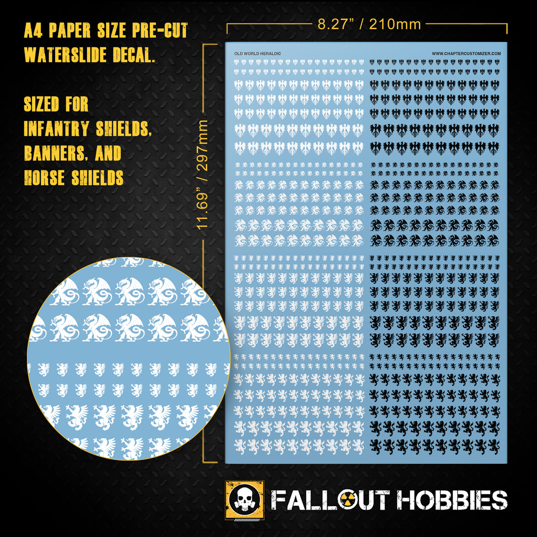 Old World Heraldic Pre-Cut Waterslide Decal Sheet – Fallout Hobbies