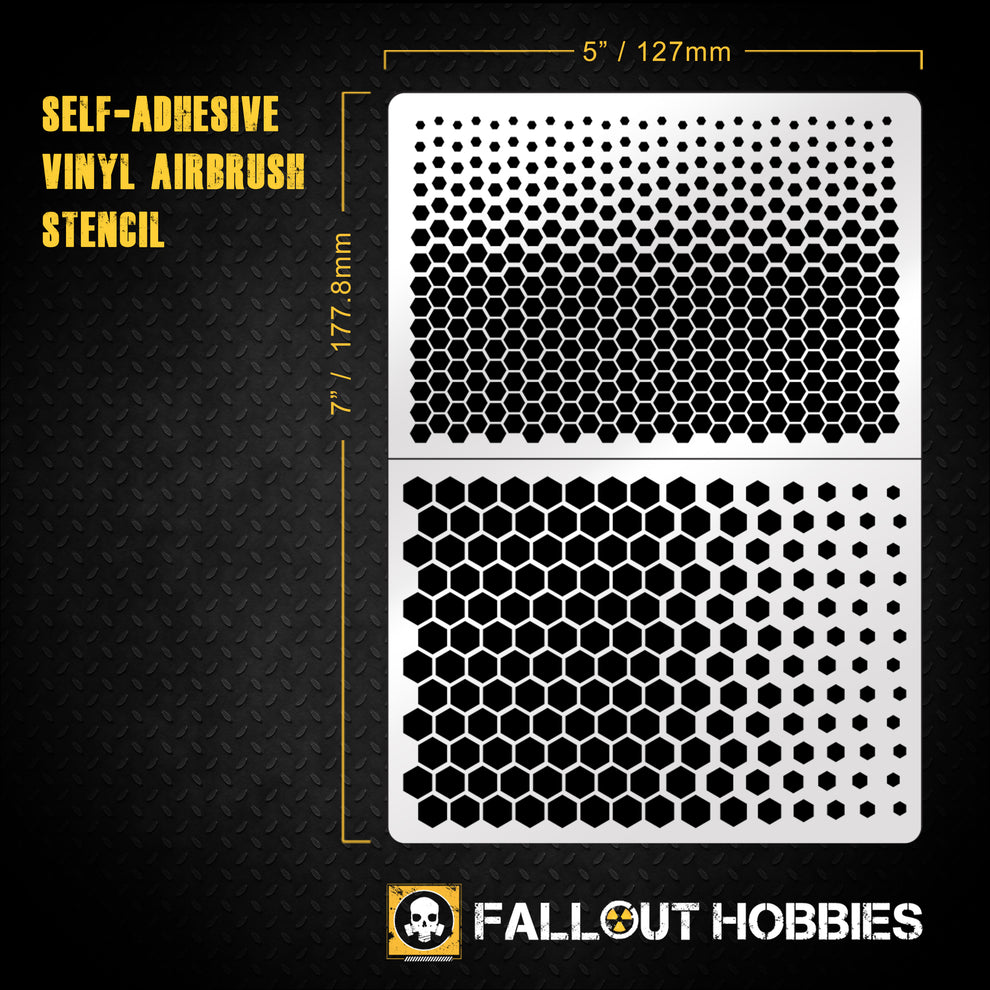 Hex Mesh Bundle - Fallout Hobbies - Stencils & Decals