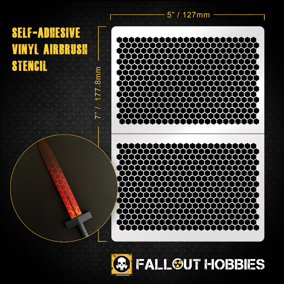 Hex Mesh Bundle - Fallout Hobbies - Stencils & Decals