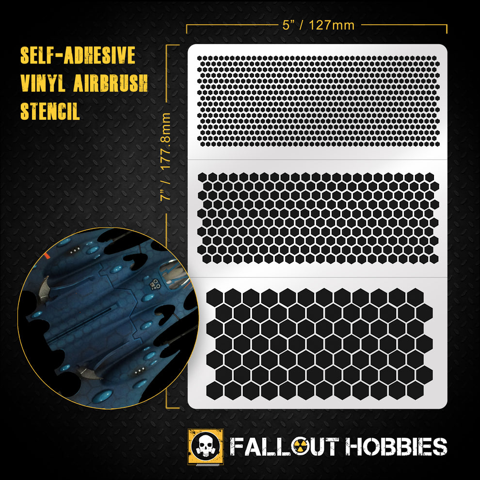 Hex Mesh Bundle - Fallout Hobbies - Stencils & Decals
