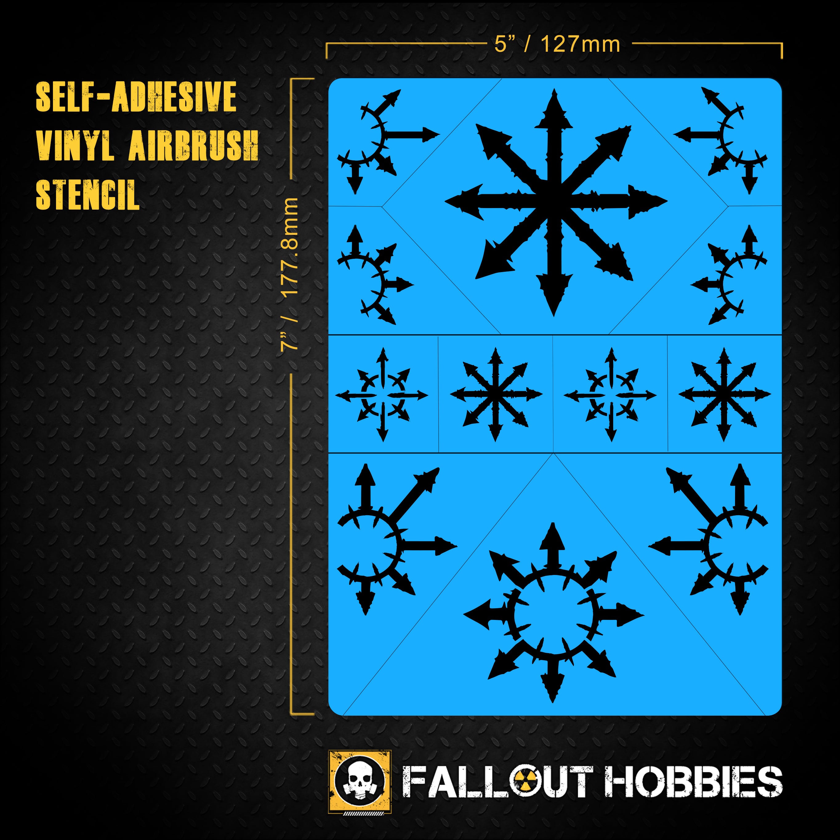 Chaotic Stars 2 Airbrush Stencil – Fallout Hobbies