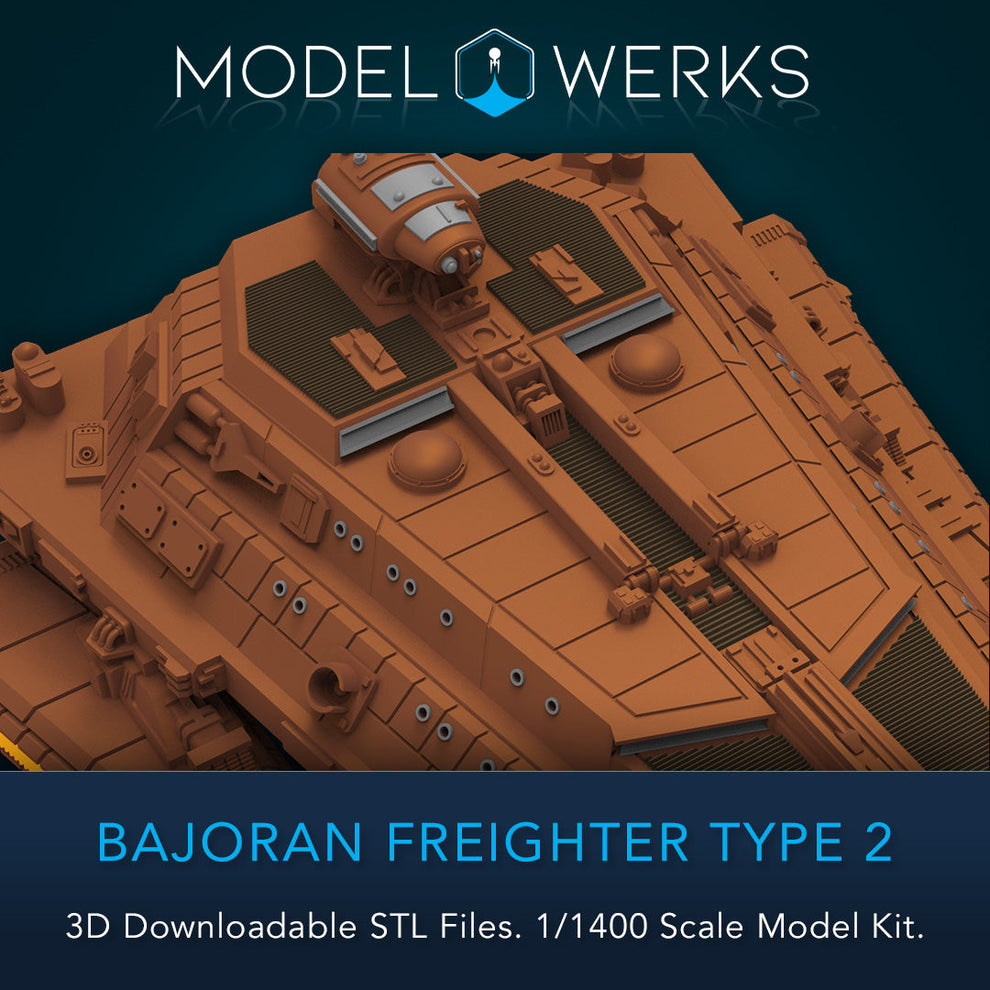 1/1400 Bajoran Freighter Type 2 Kit STL File Download – Fallout Hobbies
