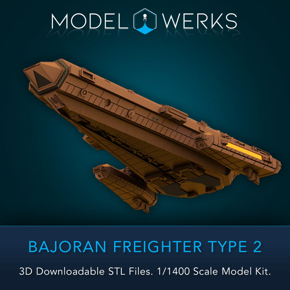 1/1400 Bajoran Freighter Type 2 Kit STL File Download – Fallout Hobbies