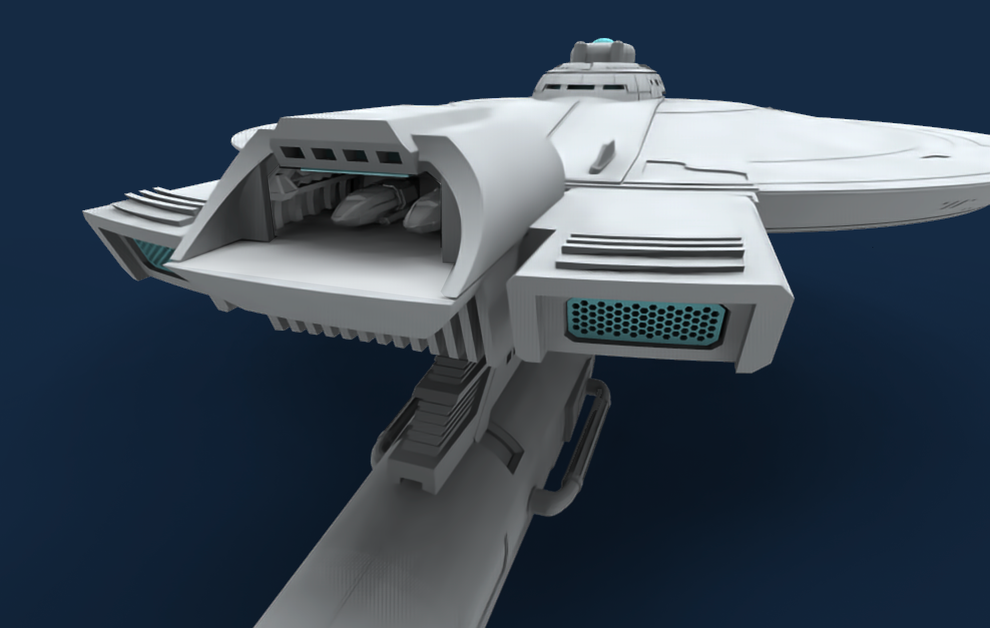 1:1000 Discovery Enterprise Frigate Conversion Kit STL File Download ...