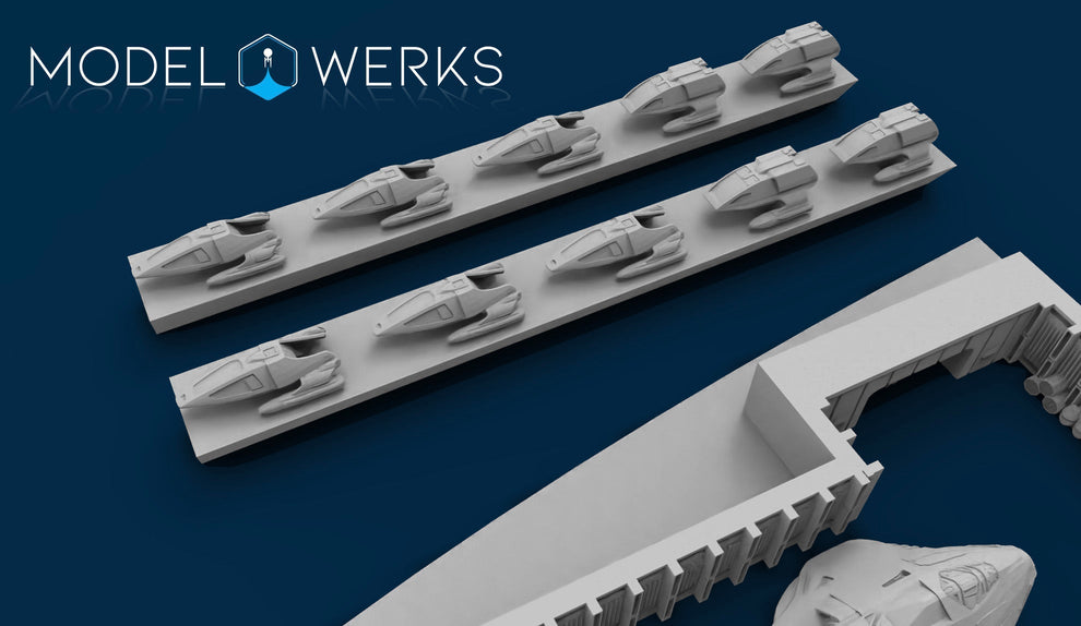 1:1000 Scale Voyager Shuttlebay STL File Download – Fallout Hobbies