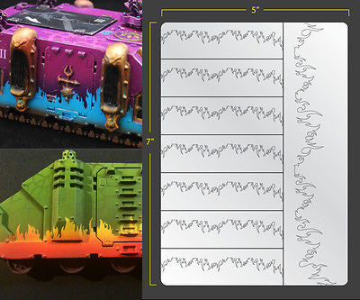 Flames 001 Airbrush Stencil – Fallout Hobbies
