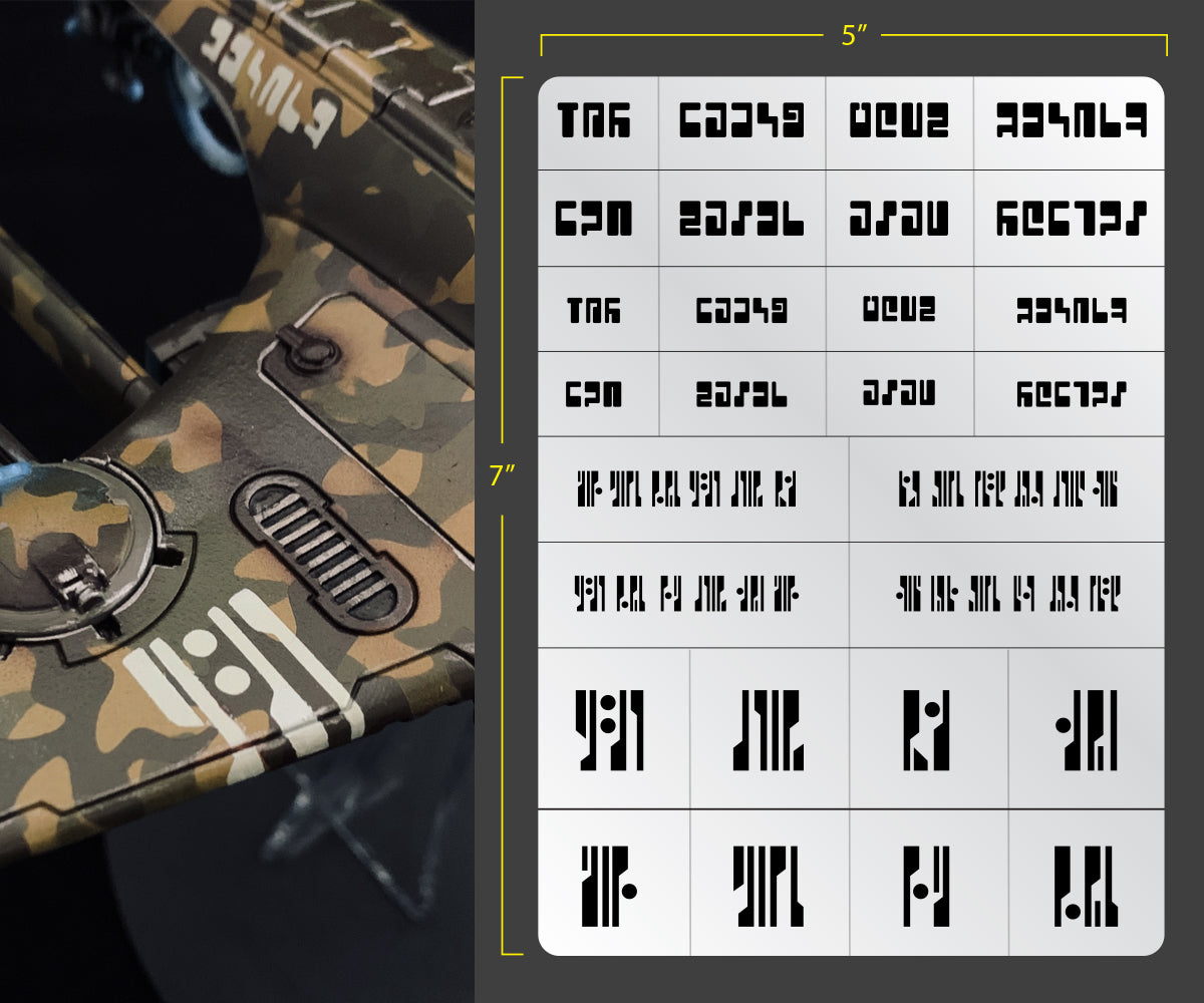 Alien Barcode Airbrush Stencil – Fallout Hobbies