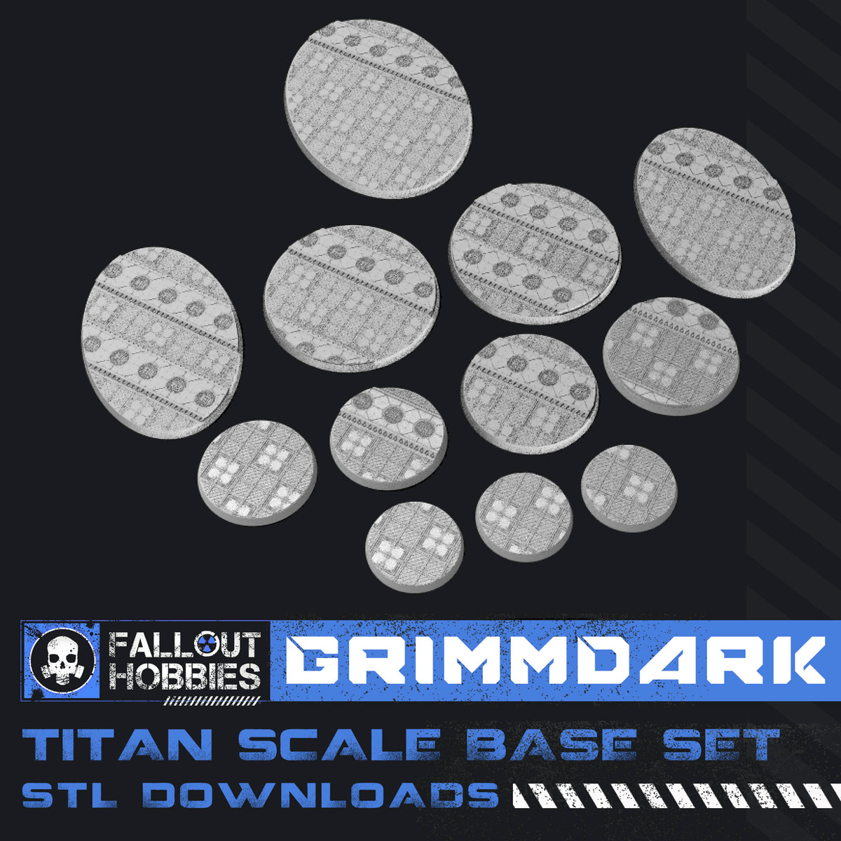 Titan Scale Grimmdark Downloadable STL Base Collection – Fallout Hobbies